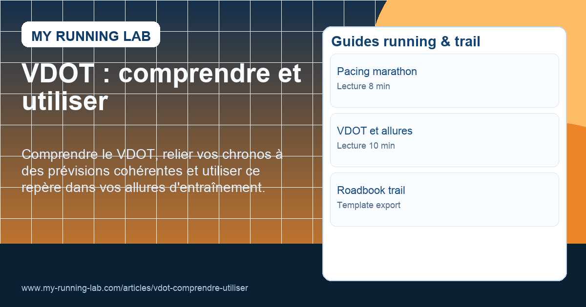 VDOT : comprendre et utiliser | Guide pilier | My Running Lab